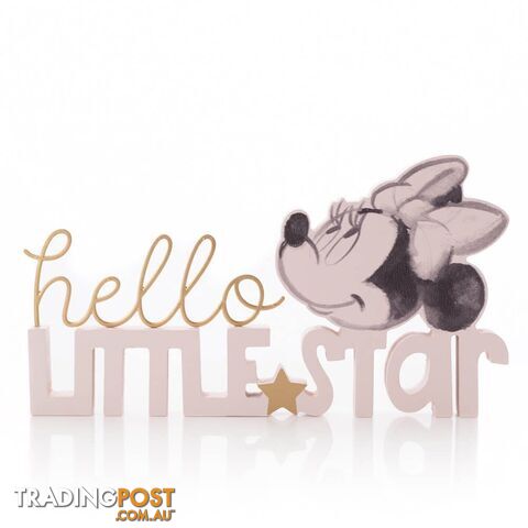 Word Plaque Minnie Mouse Hello Little Star Disney Gifts 5017224950481