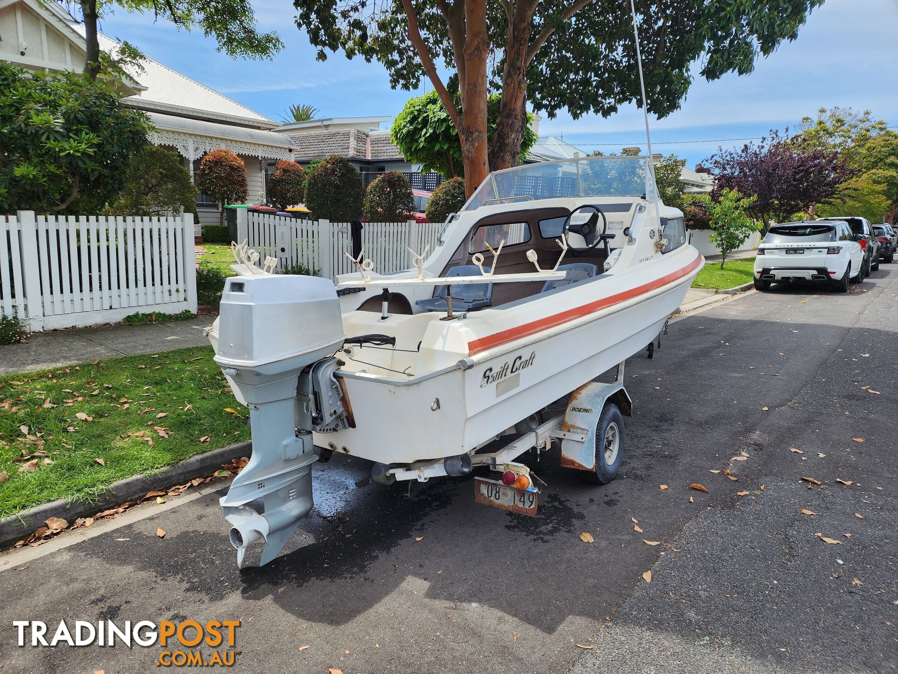 Swiftcraft Seagul Halfcabin16 1 2 Foot with 70 HP Johnston Outboard