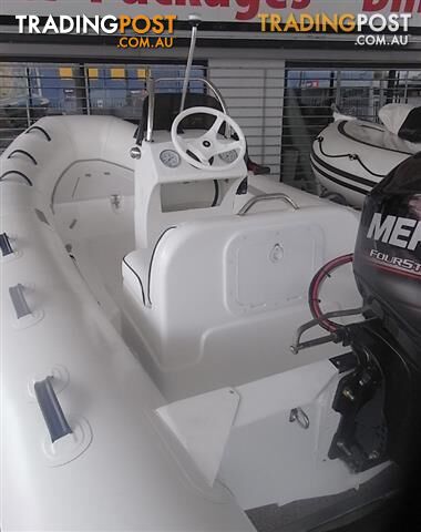 New Mercury 420 Ocean Runner fibreglass Hypalon RIB with side console ...