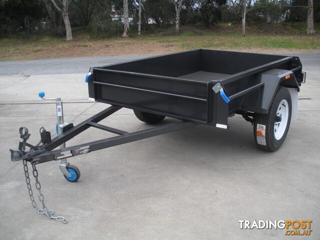 6x4 Modern Trailers Rolled Checker Plate 300mm high side Trailer