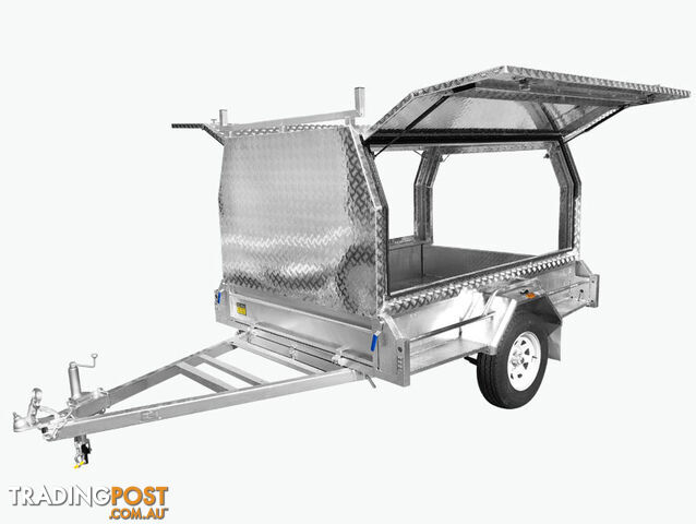 6x4 Tradesman Builders Trailer Aluminium Canopy