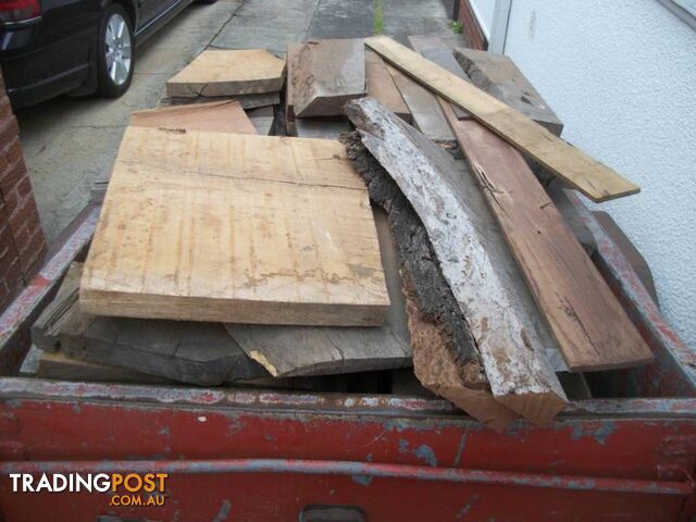 Hardwood timber slab natural live edge offcut wood pieces