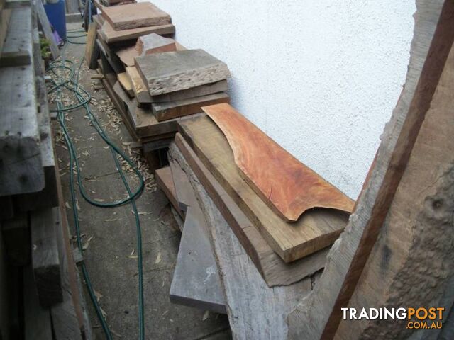 Hardwood timber slab natural live edge offcut wood pieces