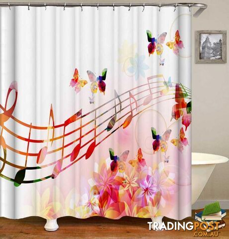 Colorful Musical Notes Shower Curtain Curtain 7427046081733