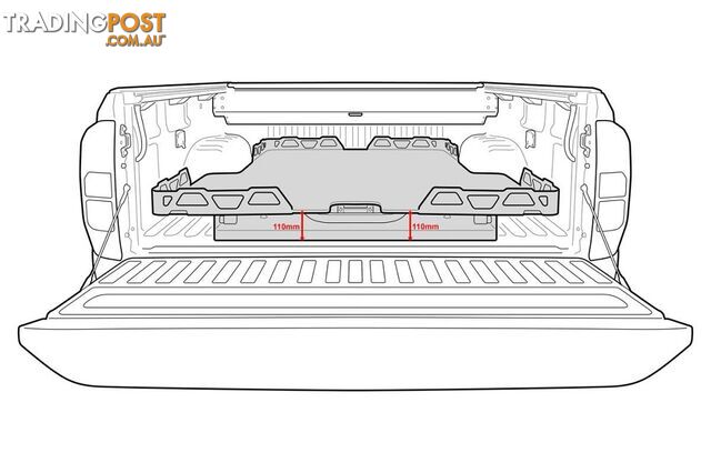 Sliding Ute Tray for LDV T60 4dr Ute Dual Cab 10 17 On