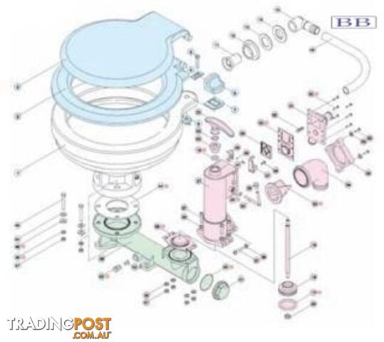 Toilet Complete pump RM69 Brydon Boy and PAR Mk1 Sealock version